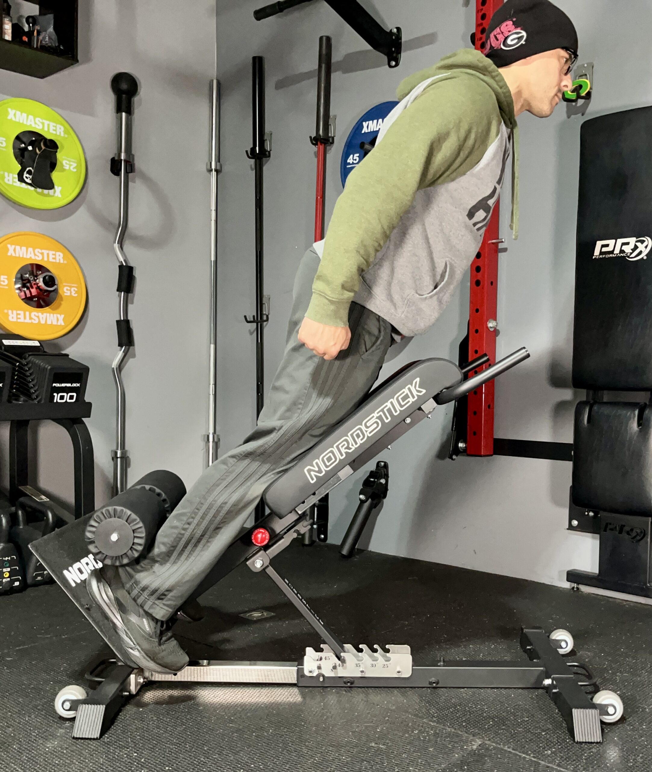 NordBench vs Tib Bar Guy Nordic Back Extension - Garage Gym Ideas
